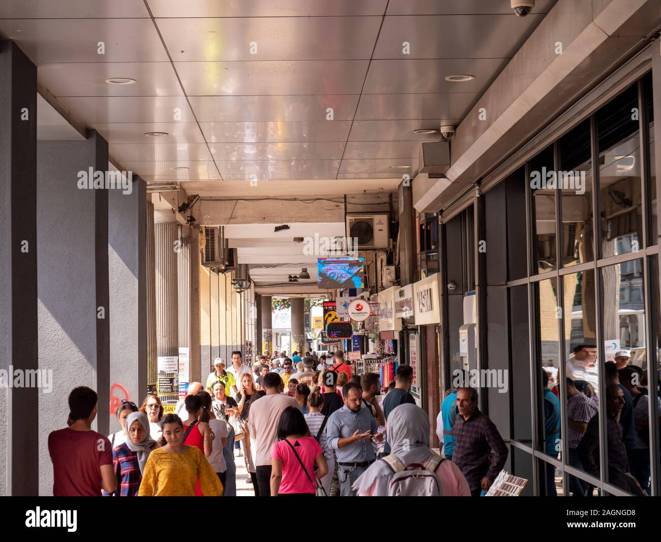 Istanbul , Turkey ; October 2019 : People walking in normal day in ...