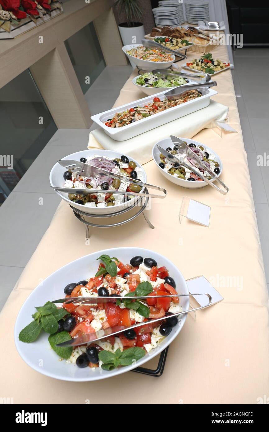 Long buffet table hi-res stock photography and images - Alamy