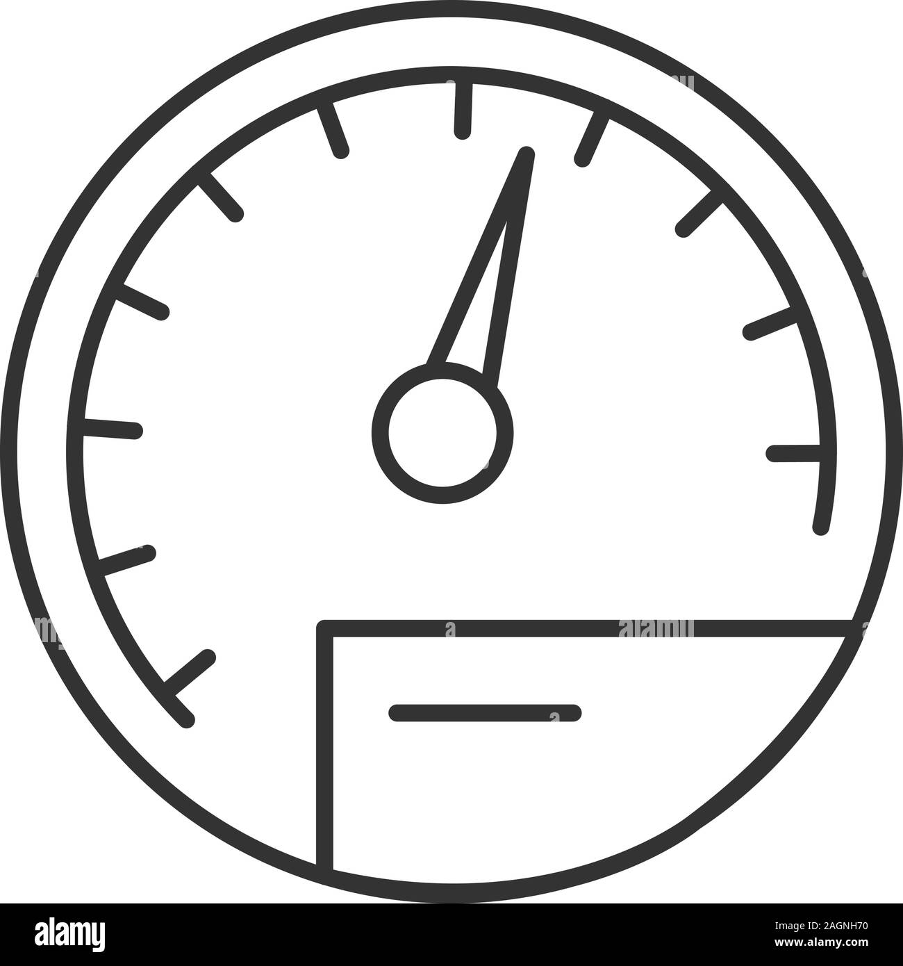 Speedometer linear icon. Thin line illustration. Dashboard. Contour ...