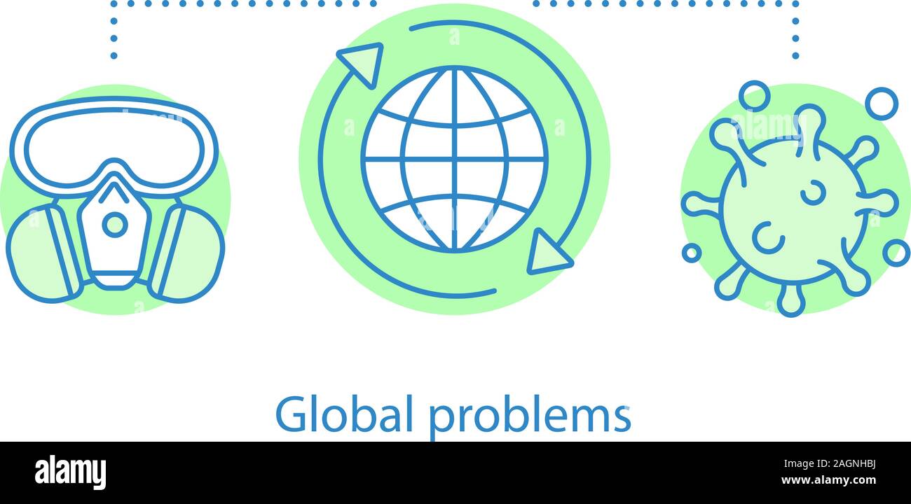 Global problems concept icon. Epidemic idea thin line illustration ...