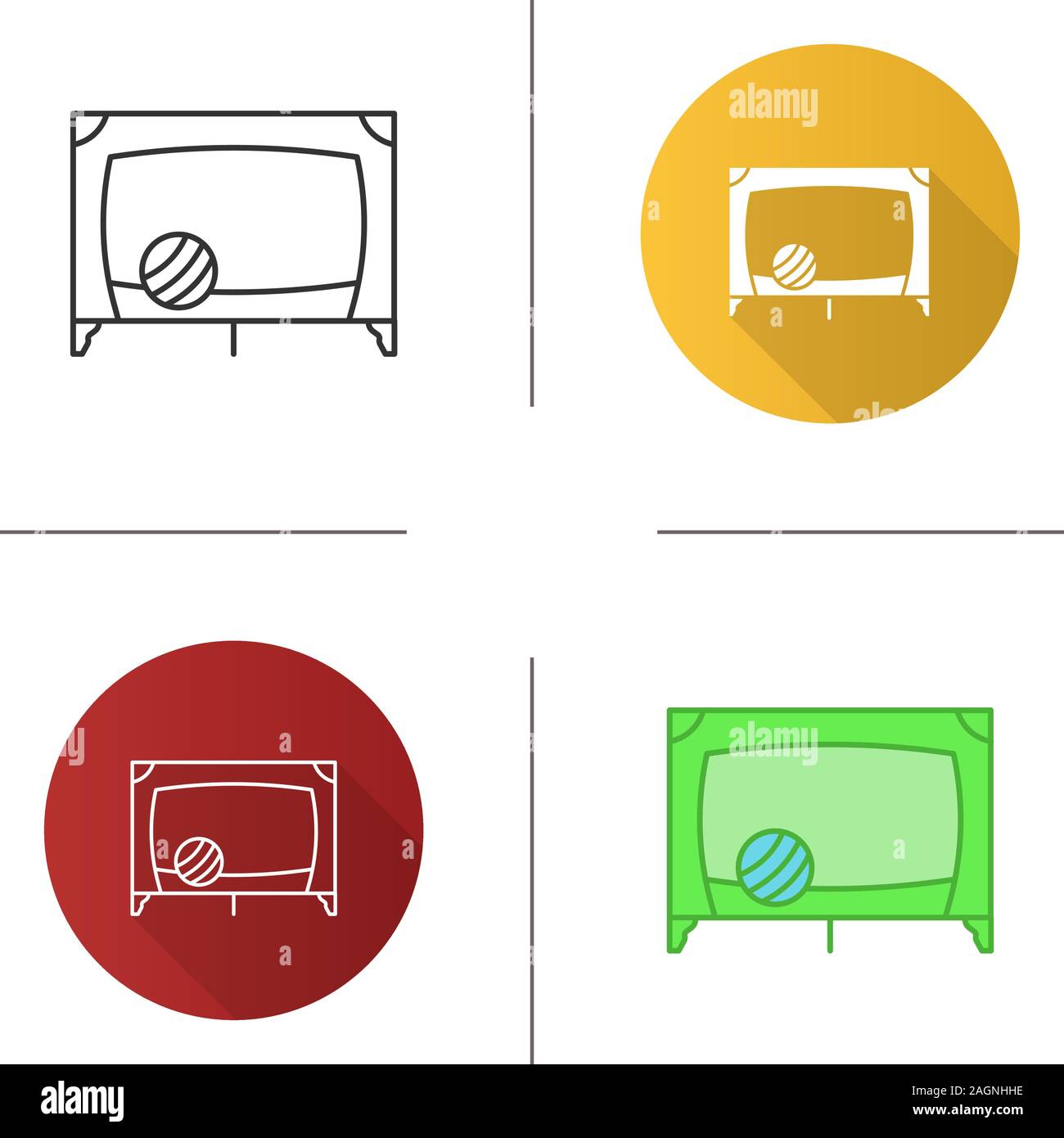 Playpen icon. Flat design, linear and color styles. Isolated vector ...
