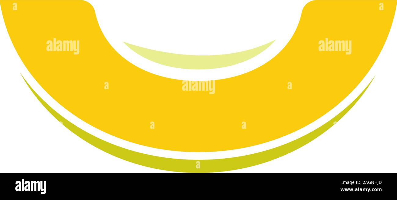 Melon slice glyph color icon. Silhouette symbol on white background ...