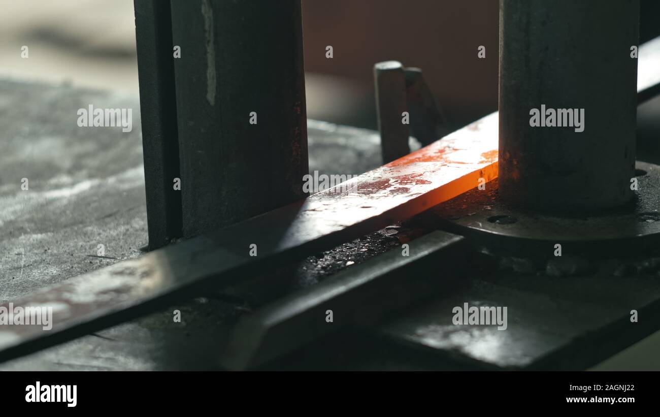 Forge workshop on table. Smithy manual production. Work on the product ...