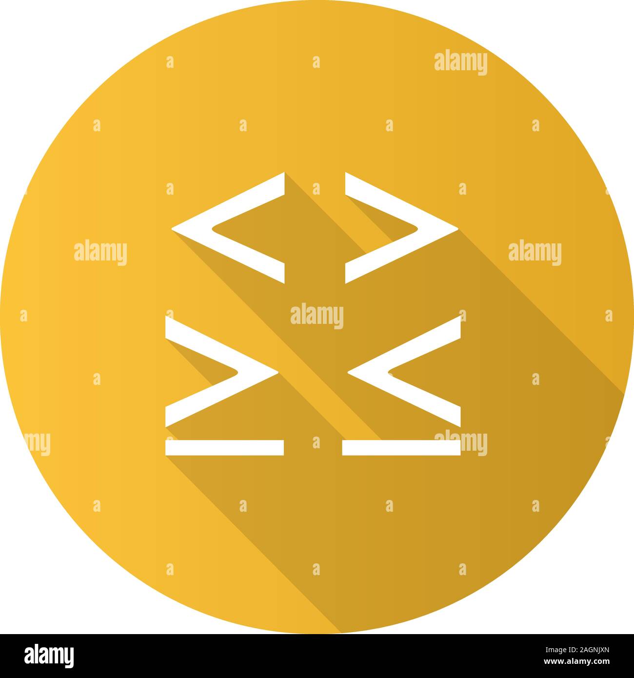 Math Symbols Flat Design Long Shadow Glyph Icon Is Less Greater Or Equal Than Signs Vector