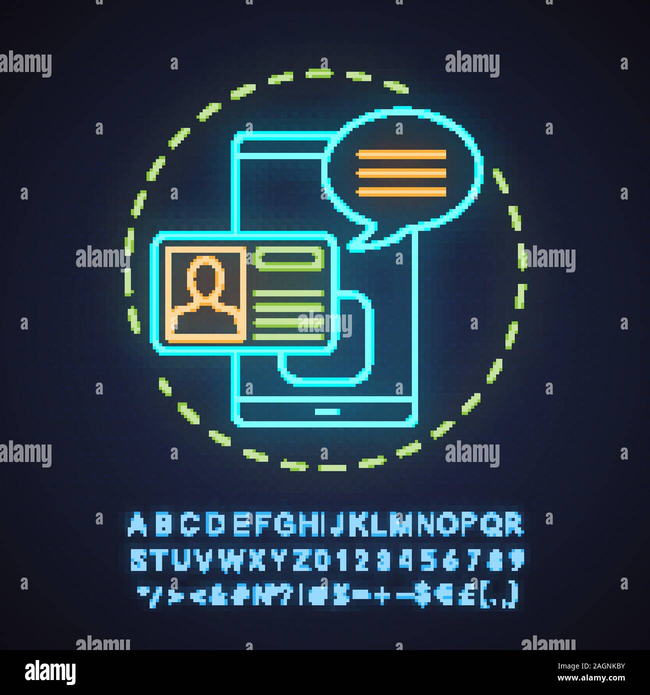 Account creating neon light concept icon. Profile adding idea. User ...