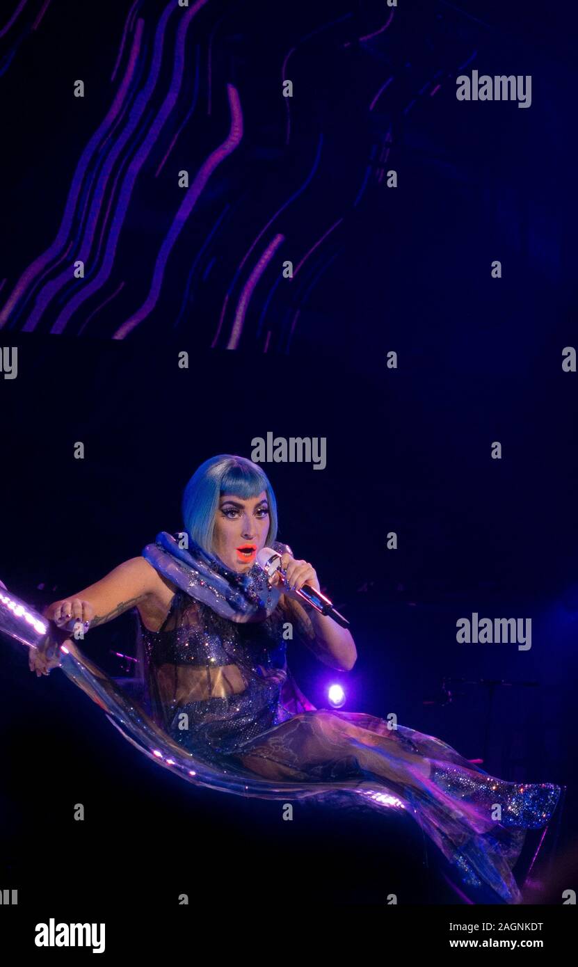 Lady Gaga performs at "Enigma," her Las Vegas residency at the Park MGM ...