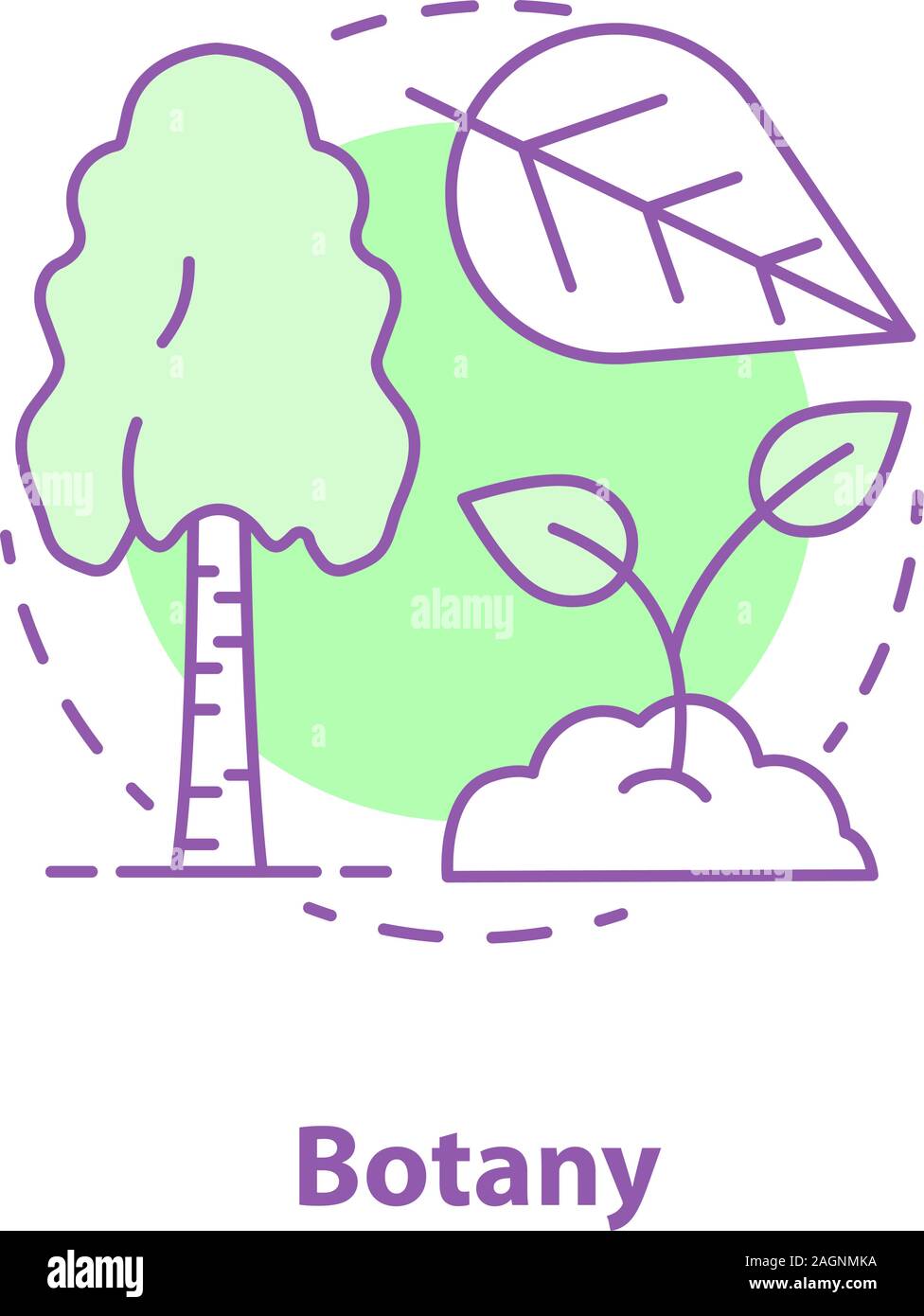 Botany concept icon. Science idea thin line illustration. Plant biology ...