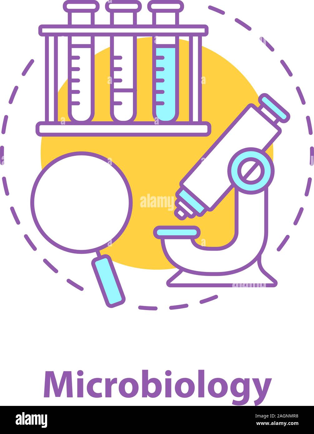 Microbiology concept icon. Science lab idea thin line illustration ...