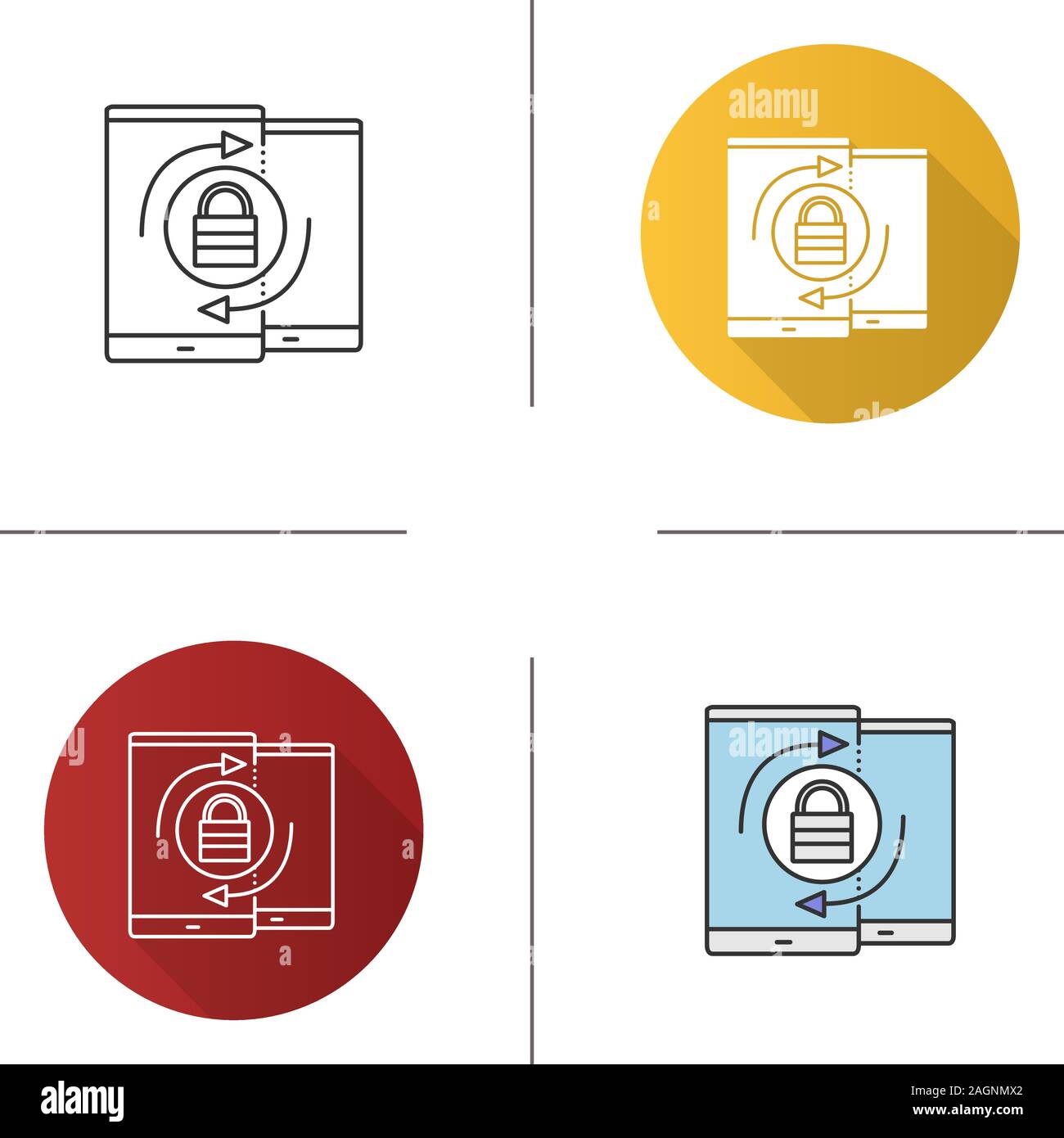 Devices passwords changing icon. Cybersecurity. Smartphone security ...