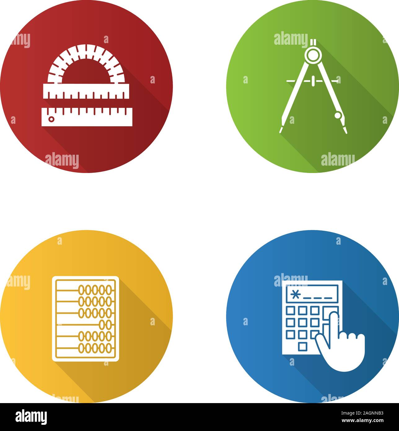 Calculator compass protractor ruler Stock Vector Images - Alamy