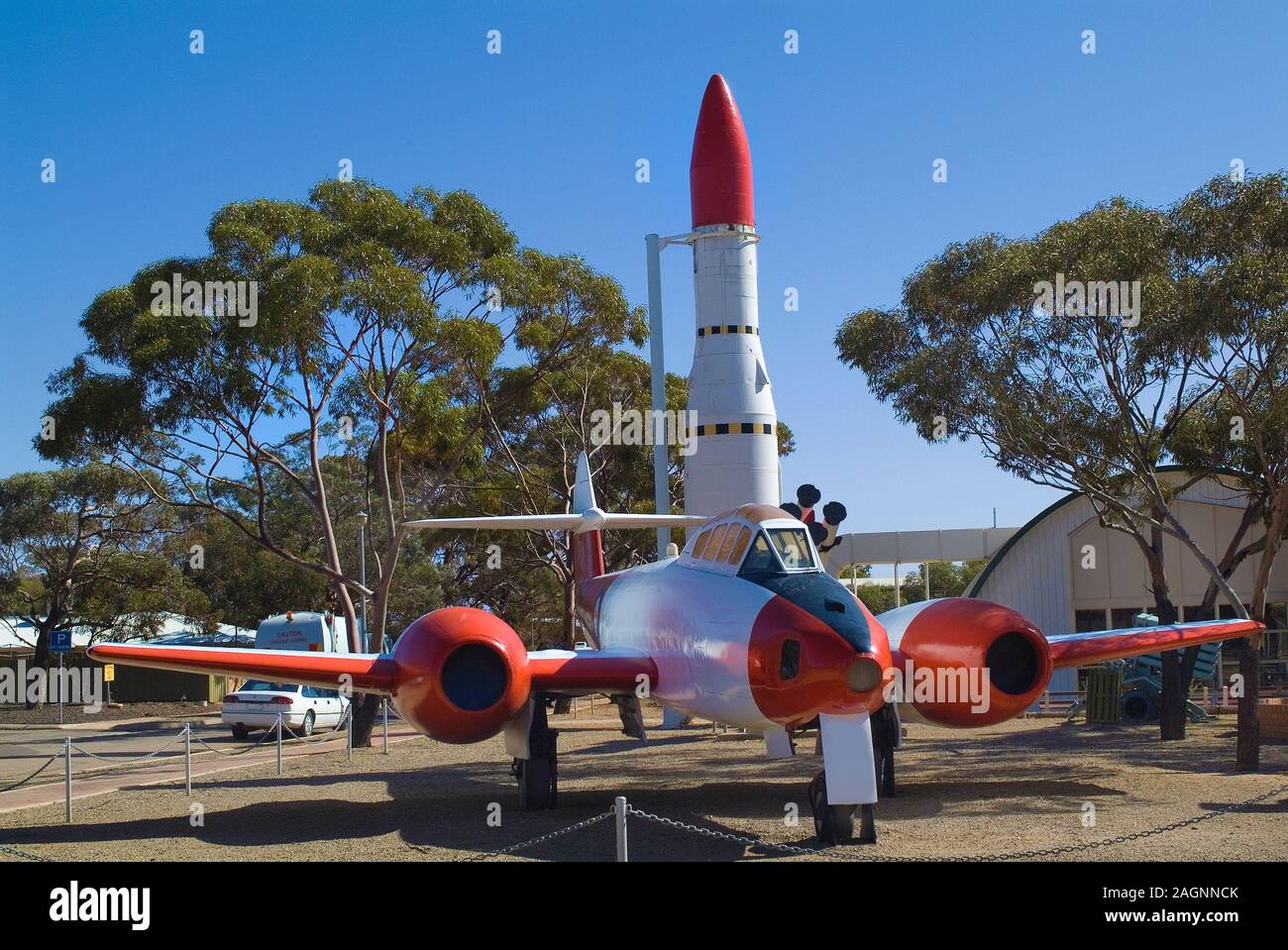 Australia, Woomera, public outdoor exhibition of former military ...