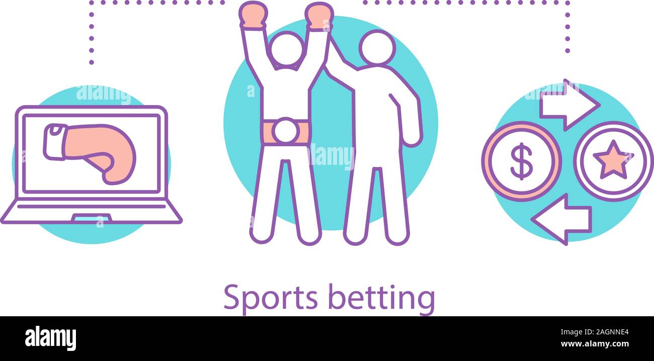 Sports betting concept icon. Boxing tournament idea thin line ... Sports betting concept icon. Boxing tournament idea thin line ...