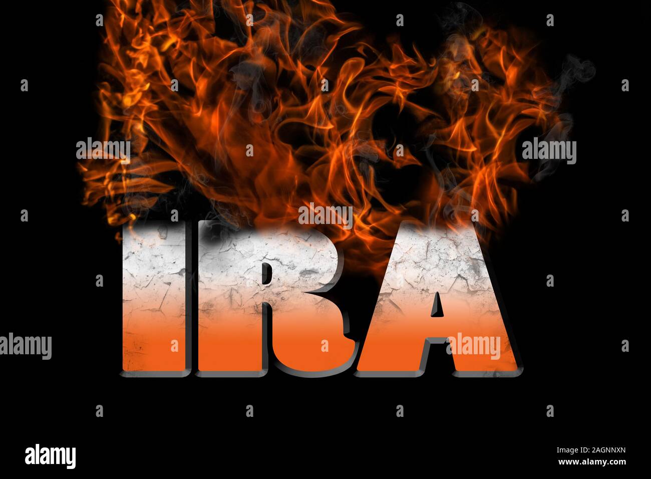IRA investment in flames graphic for financial and personal finances ...