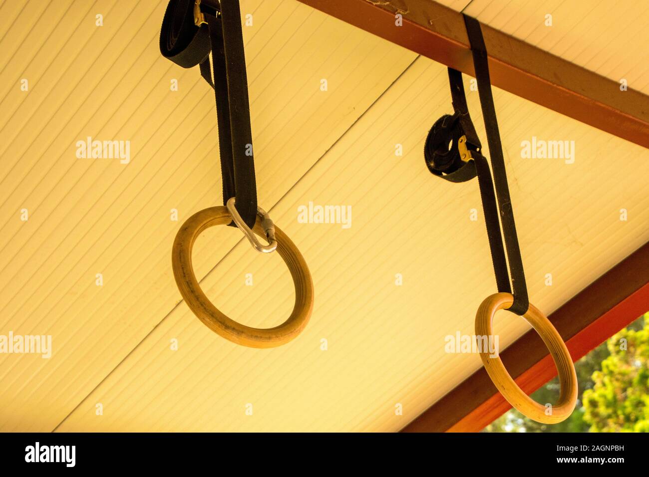 Pull up rings hi-res stock photography and images - Alamy