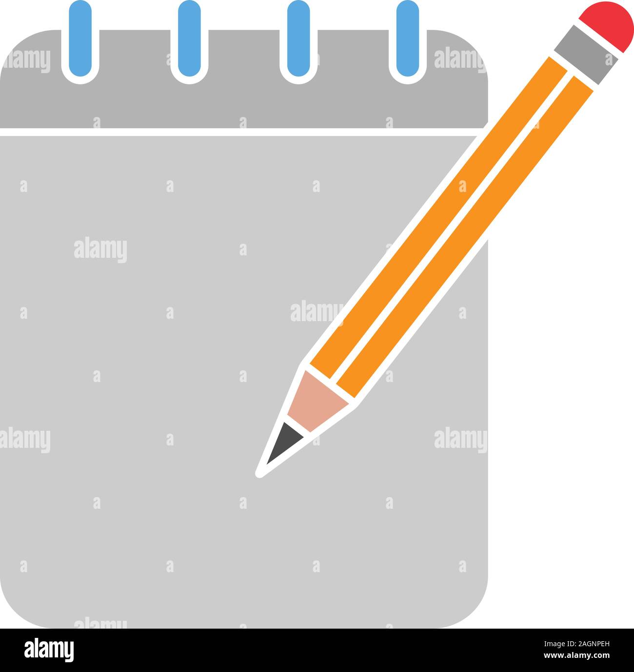 Notepad with pencil glyph color icon. Taking notes. Silhouette symbol ...