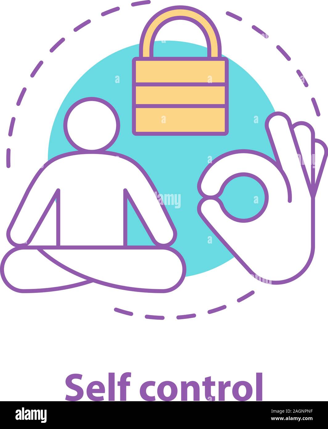 Self control concept icon. Mind freedom idea thin line illustration ...