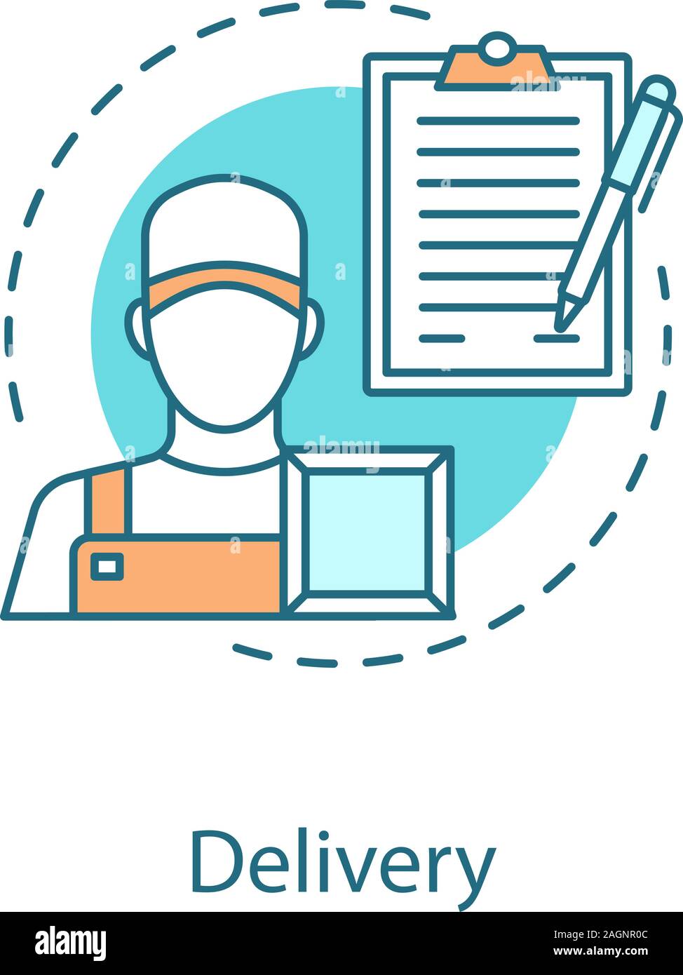 Delivery concept icon. Shipping service idea thin line illustration ...