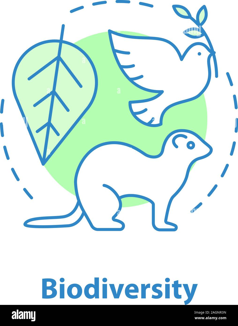 Biodiversity concept icon. Biology and ecology idea thin line ...