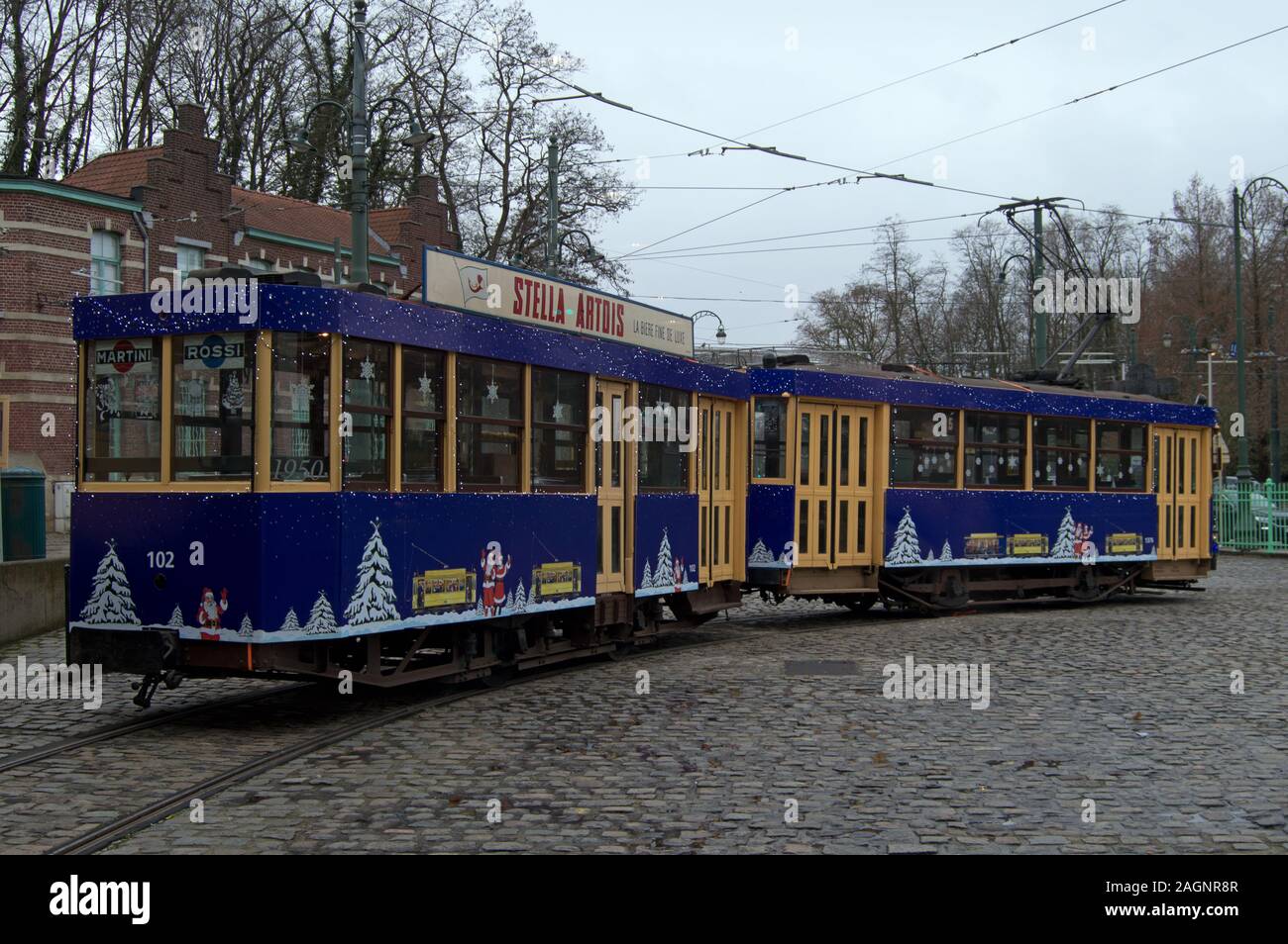 Christmas Tram at Brussels Tram Museum, Brussels Stock Photo - Alamy