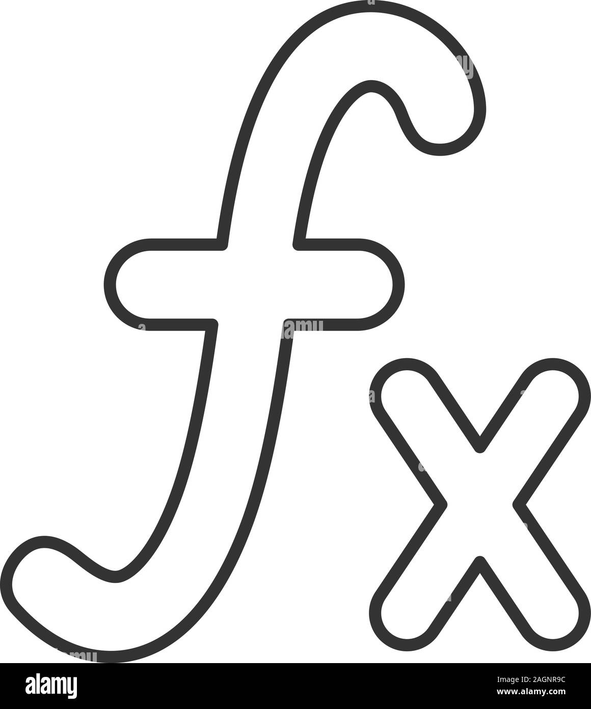 Math Function Linear Icon Thin Line Illustration Contour Symbol Vector Isolated Outline