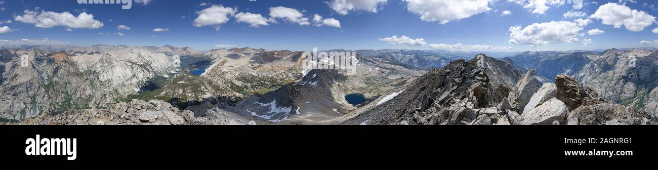 360 degree mountain top panorama from the summit of Arrow Peak in Kings ...