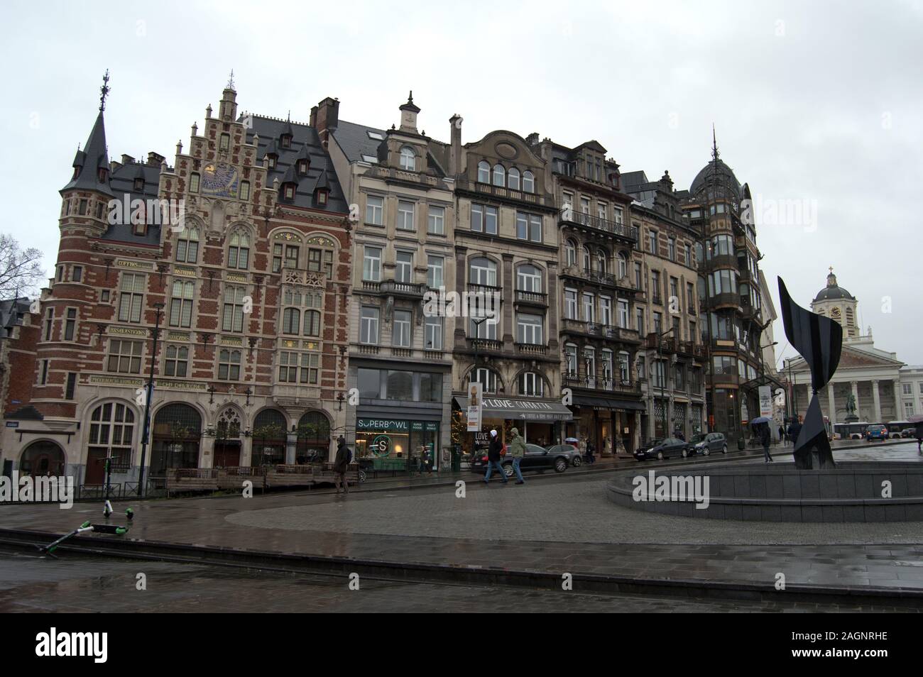 Row of pretty buildings in Brussels, Belgium Stock Photo - Alamy