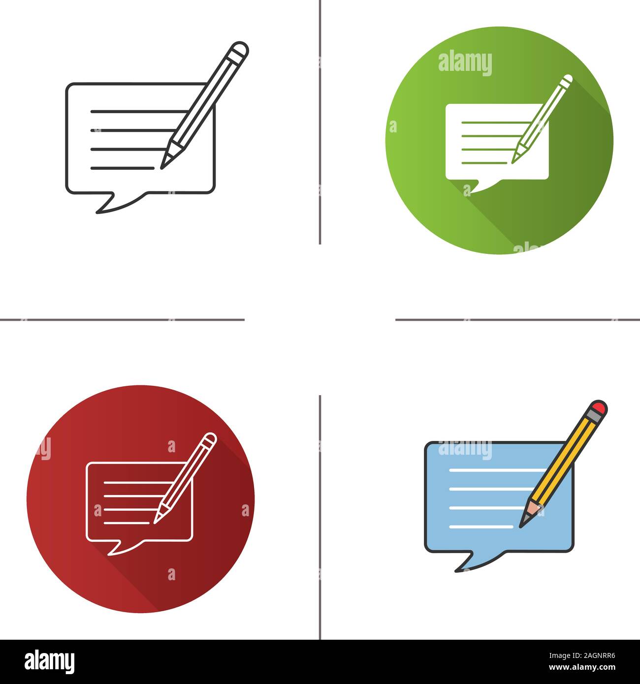 Writing message icon. Chatting. Message editing. Communication. Speech ...