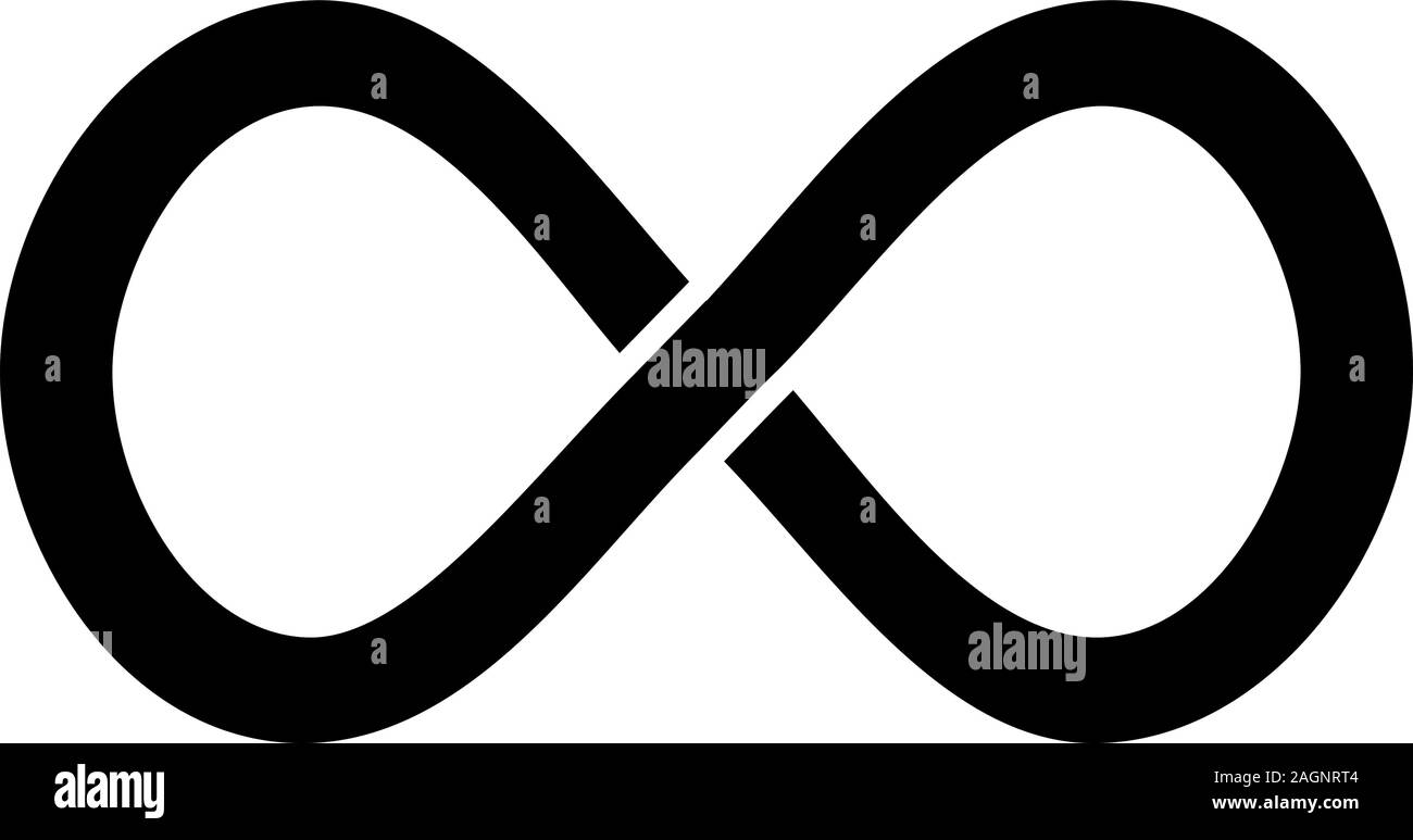 Infinity sign glyph icon. Lemniscate. Endless silhouette symbol ...