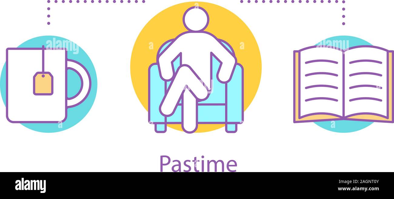 Pastime concept icon. Procrastination idea thin line illustration. Time ...
