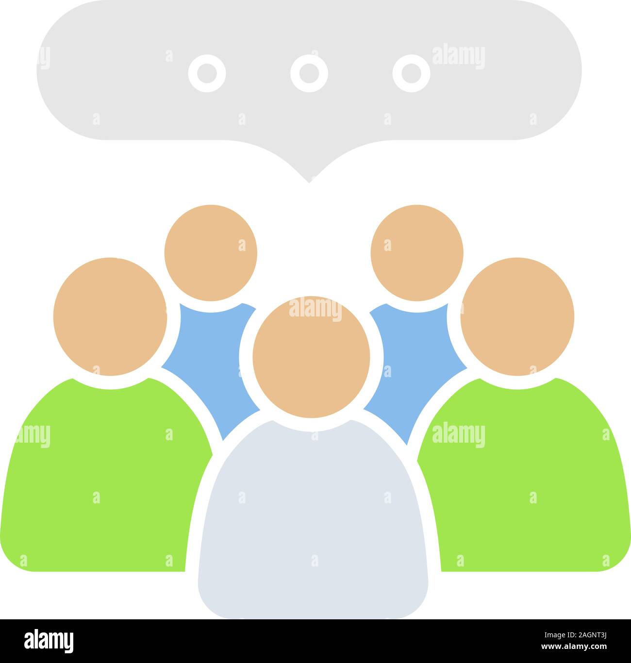 Discussion glyph color icon. Business meeting. Group conference ...