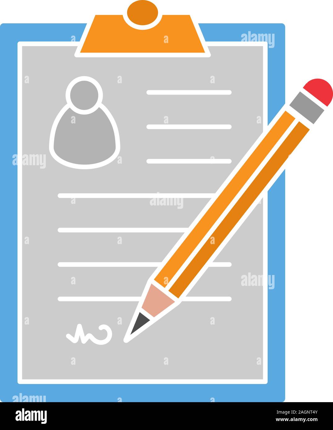 Signed document glyph color icon. Contract, agreement. Signature ...