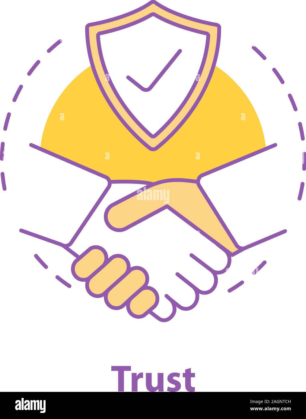 Partnership concept icon. Business deal idea thin line illustration ...