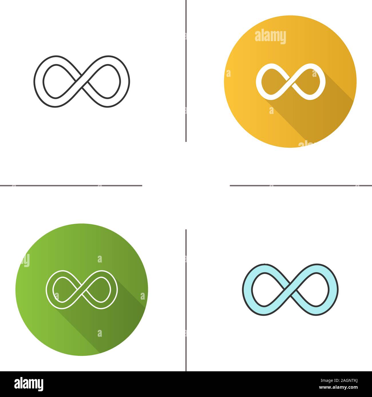 Infinity sign icon. Lemniscate. Endless symbol. Flat design, linear and ...