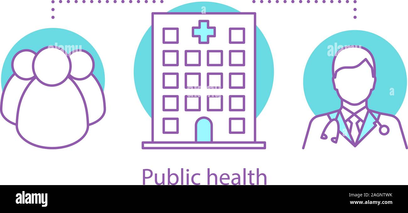 Public health concept icon. Medicine idea thin line illustration ...