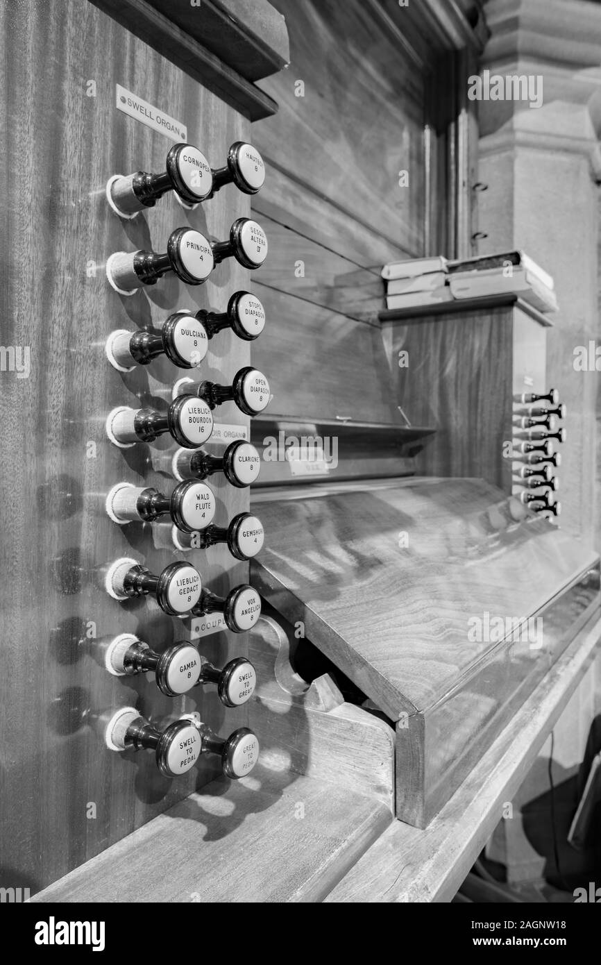 Organ pipe pipes Black and White Stock Photos & Images - Alamy