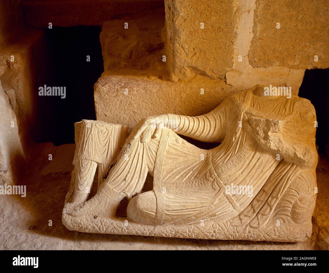 Syria, Palmyra. Valley of the Tombs. Funerary Tower. 1st century AD ...