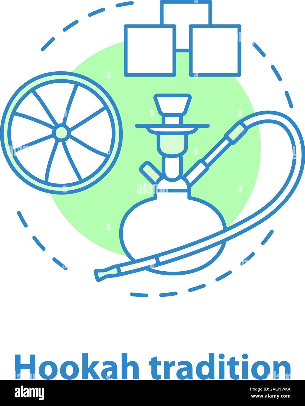 Hookah tradition concept icon. Nargile idea thin line illustration ...