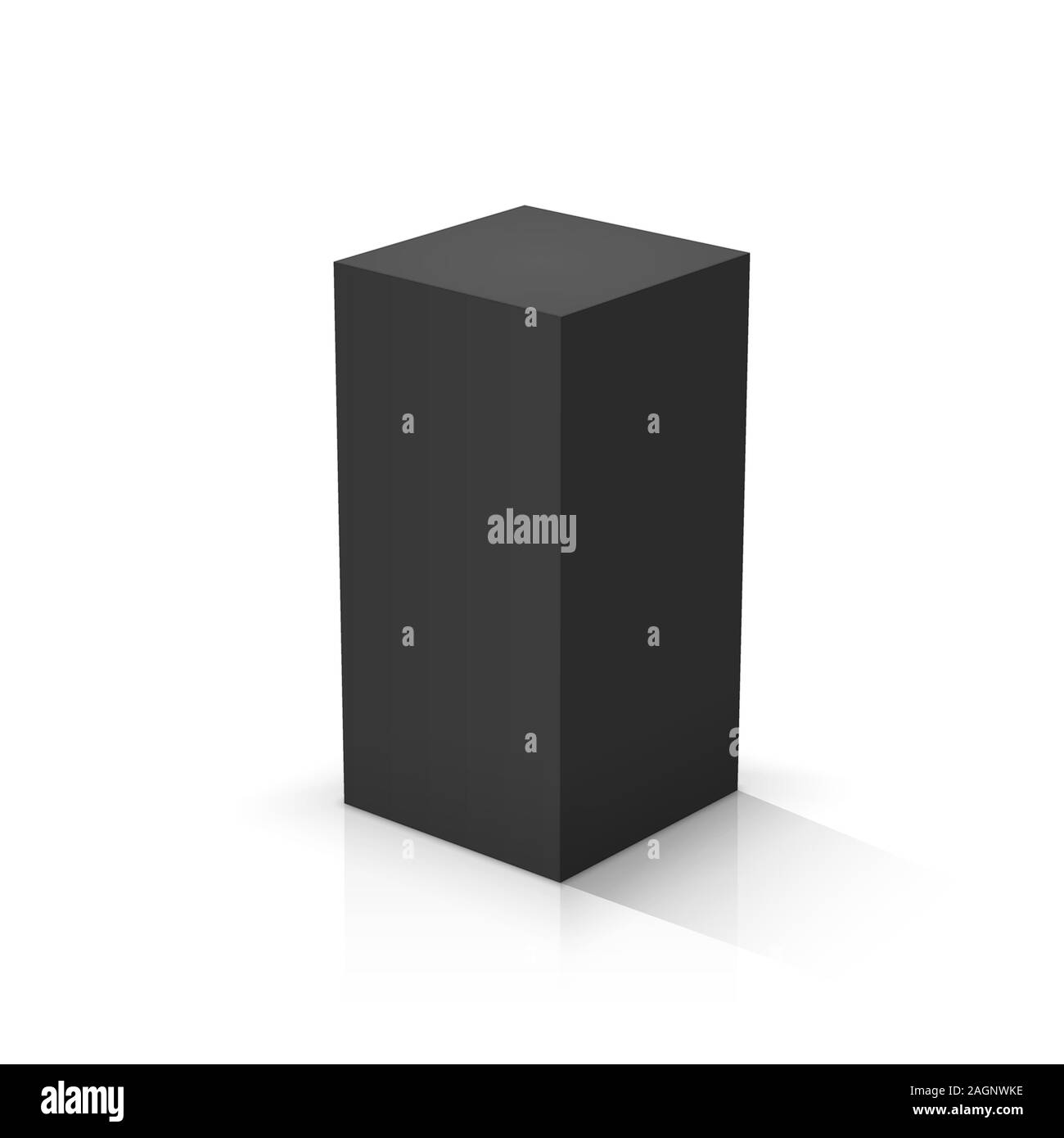 Black cuboid. Vector illustration Stock Vector Image & Art - Alamy