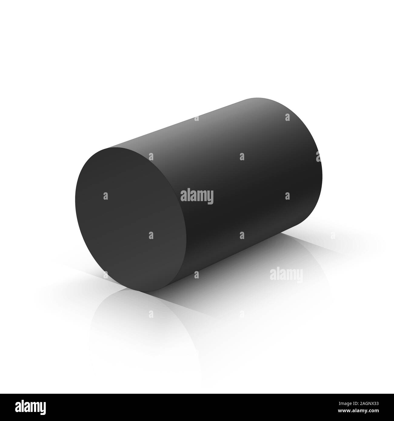 Black cylinder. Vector illustration Stock Vector Image & Art - Alamy