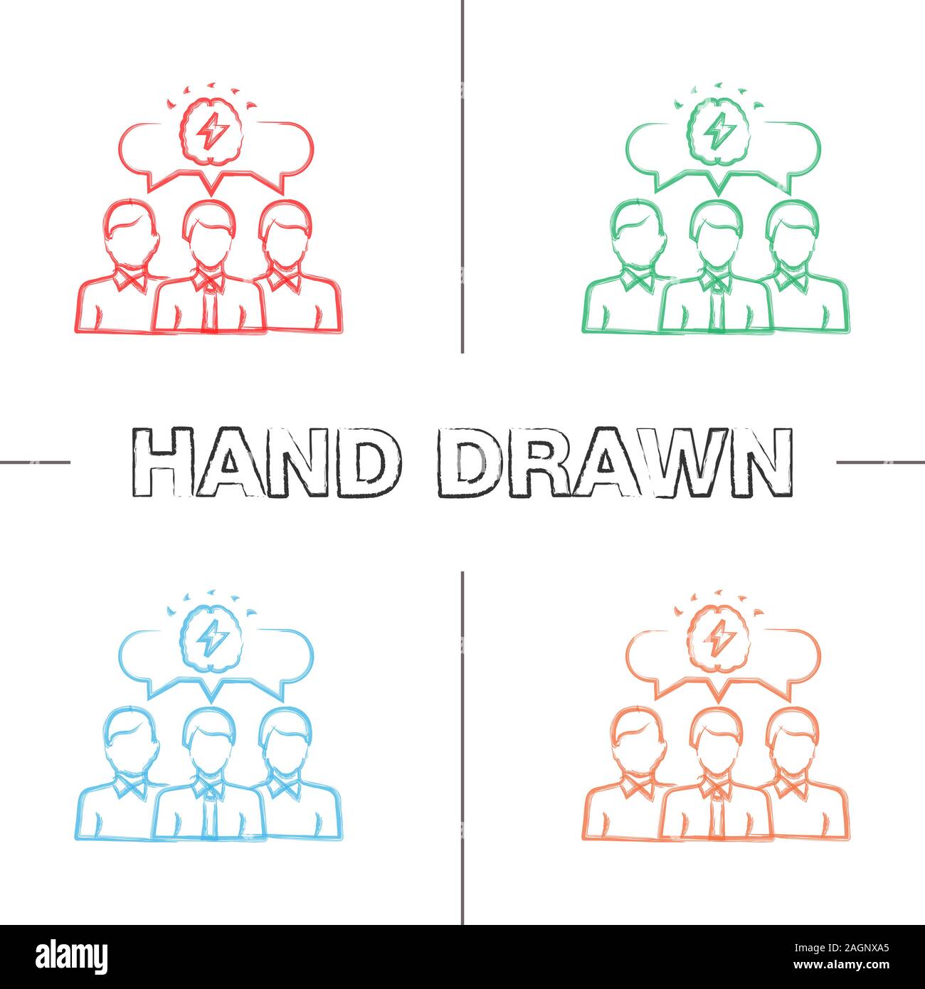 Collective thinking icons hi-res stock photography and images - Alamy