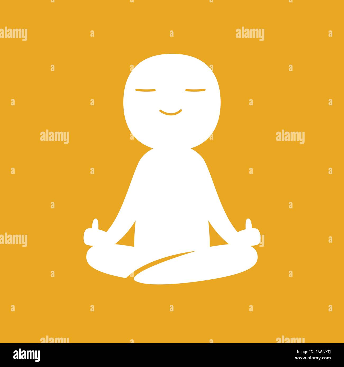 A man meditate with showing middle finger Stock Vector Image & Art - Alamy