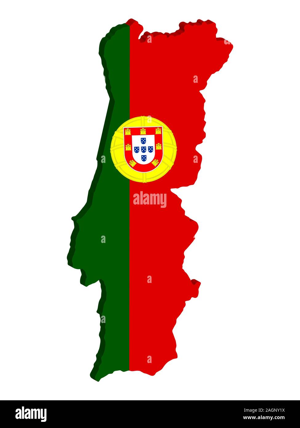 Portugal Map Flag 3D Vector illustration Eps 10 Stock Vector Image ...