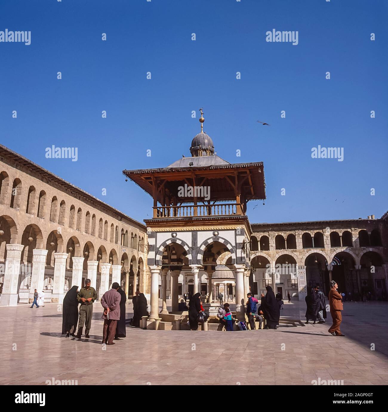 Syria. The internal courtyard at the superlative Omayyad Mosque one of ...