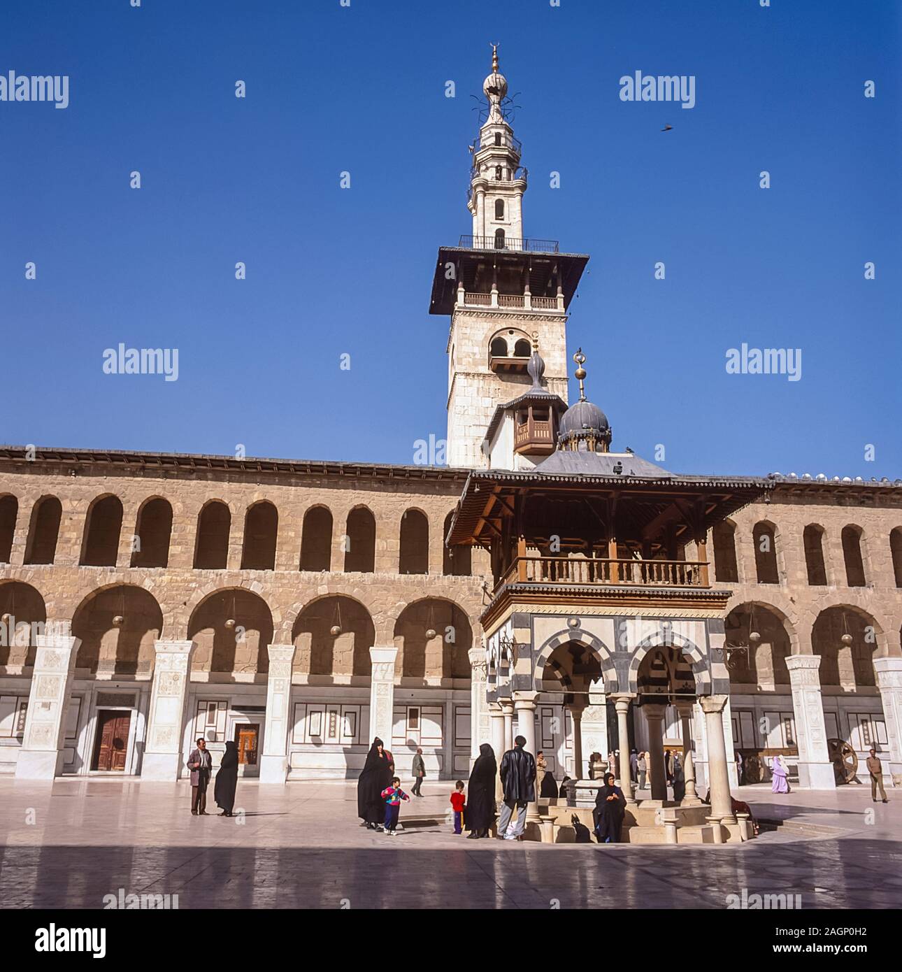 Syria. The internal courtyard at the superlative Omayyad Mosque one of ...