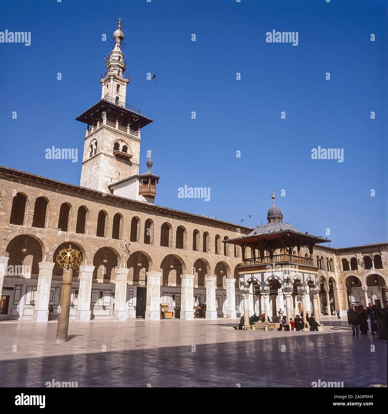 Syria. The internal courtyard at the superlative Omayyad Mosque one of ...