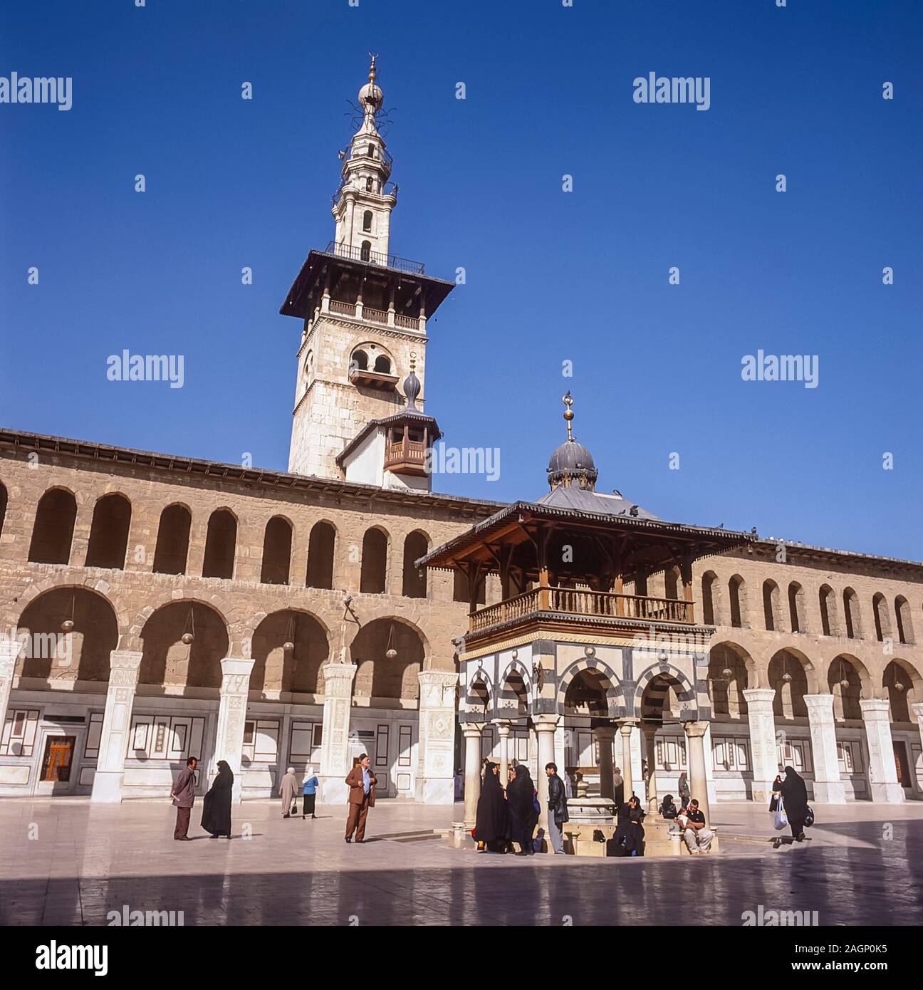 Syria. The internal courtyard at the superlative Omayyad Mosque one of ...