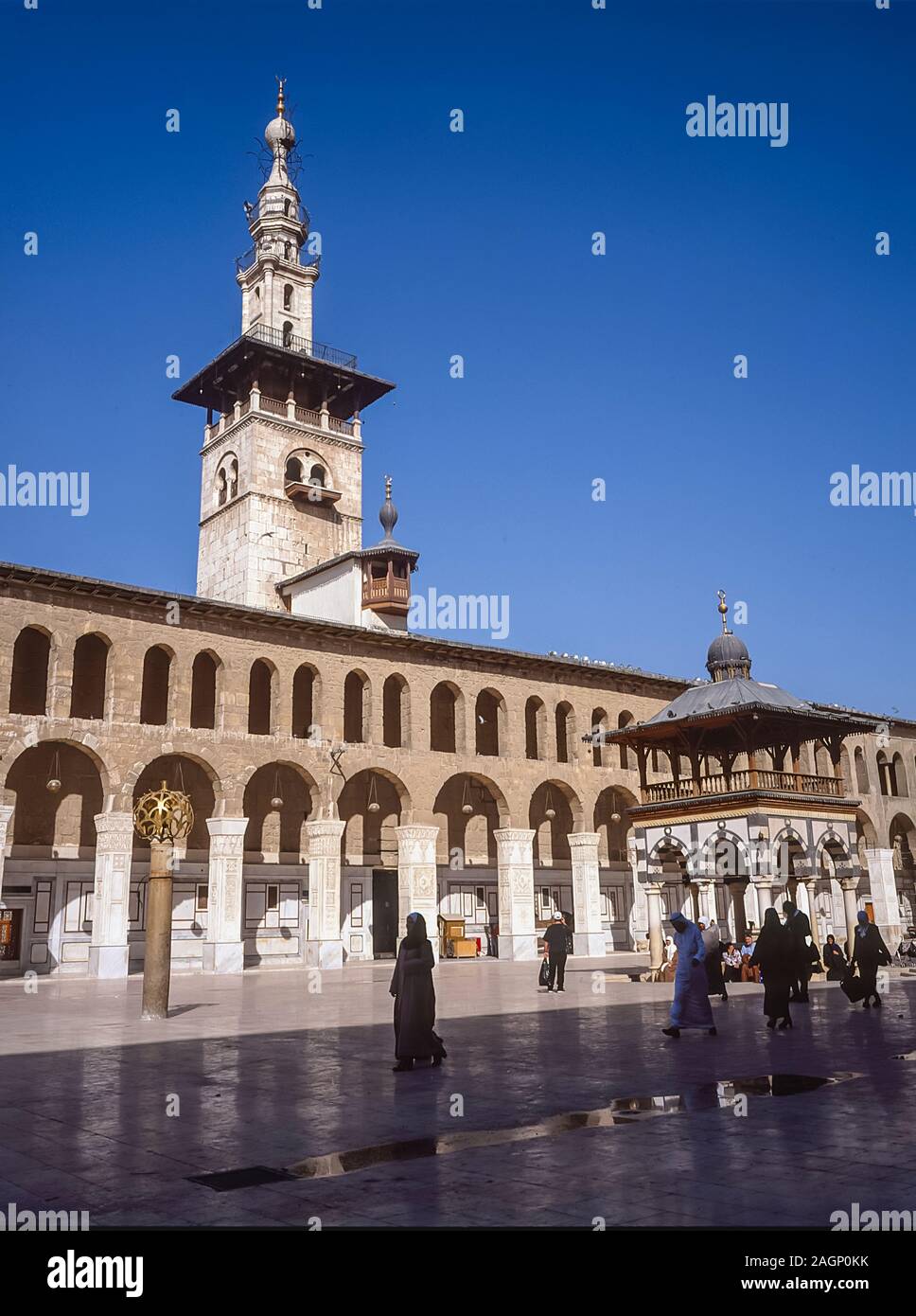 Syria. The internal courtyard at the superlative Omayyad Mosque one of ...