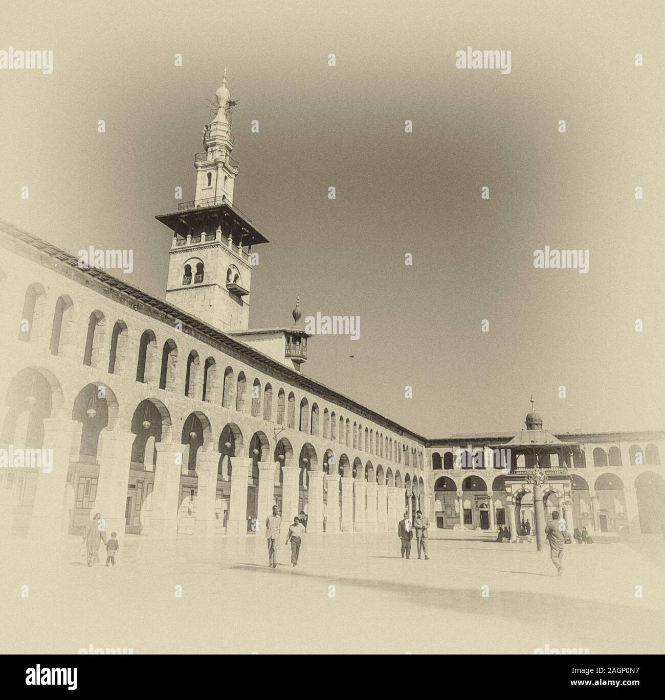 Syria. The internal courtyard at the superlative Omayyad Mosque one of ...