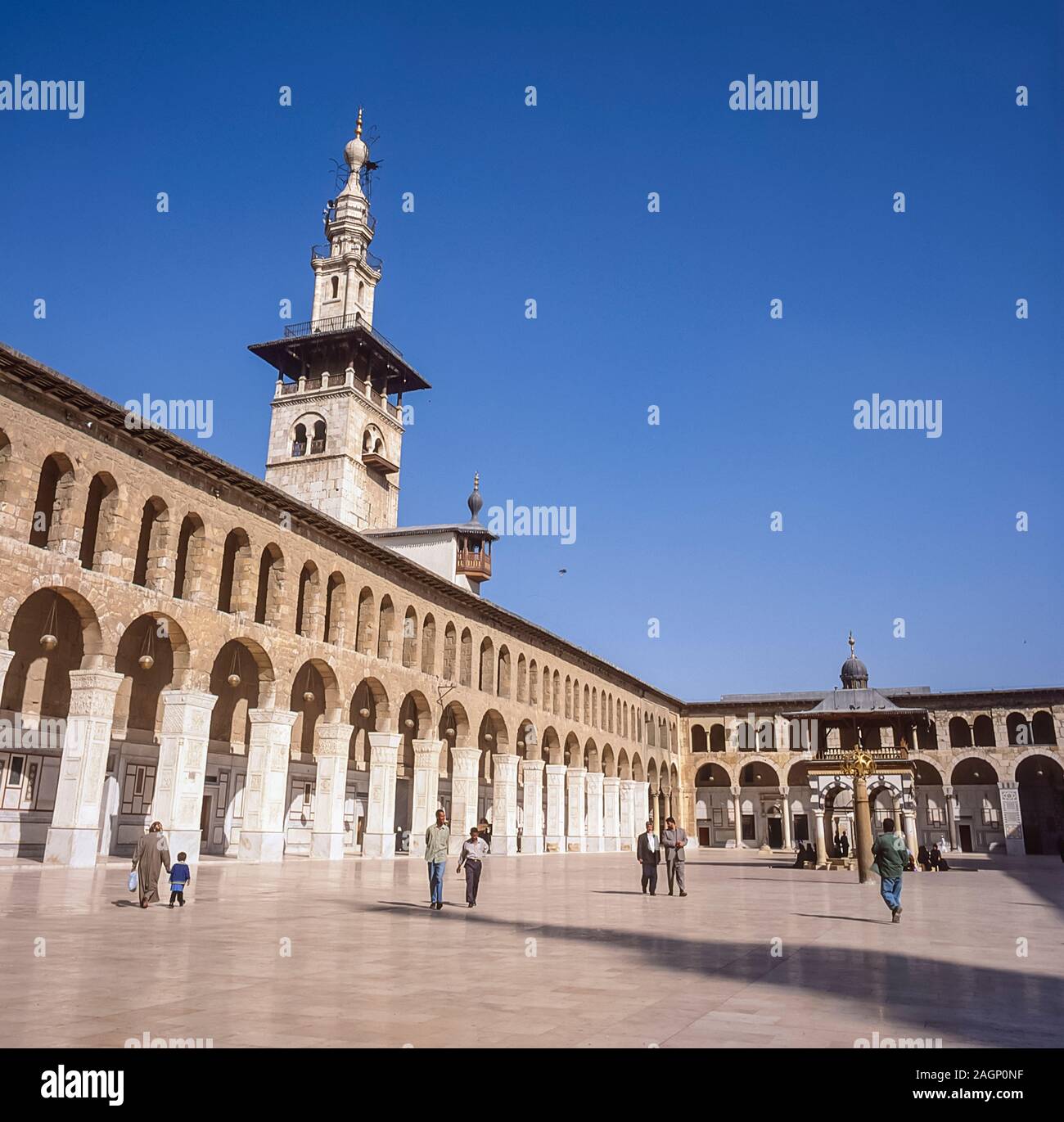 Syria. The internal courtyard at the superlative Omayyad Mosque one of ...