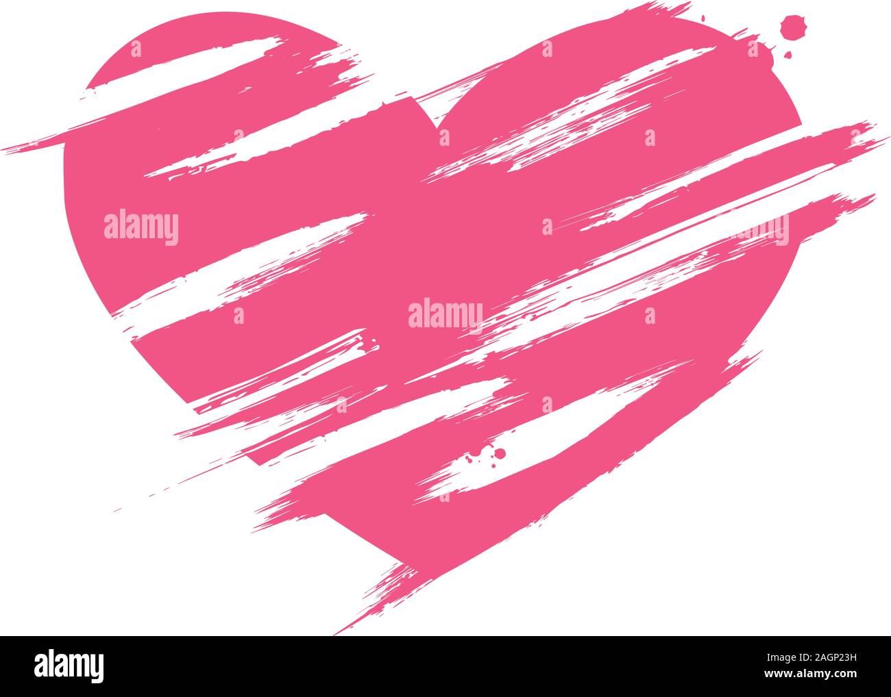 pink heart with scratch. Vector Illustration Stock Vector Image & Art ...